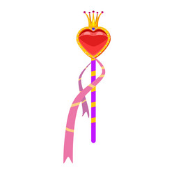 With princess magic wand Royalty Free Vector Image