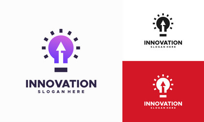 Modern creative innovation idea bulb logo concept Vector Image