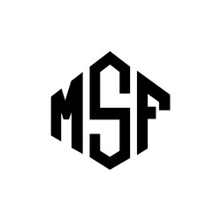Msf letter logo design with polygon shape Vector Image