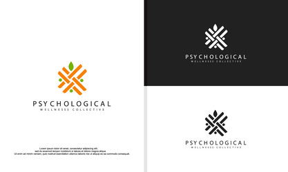 Psychological logo design Royalty Free Vector Image