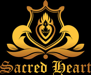 Sacred heart logo Royalty Free Vector Image - VectorStock