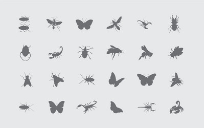24 insect designs Royalty Free Vector Image - VectorStock
