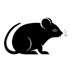 Mouse black icon on white background Royalty Free Vector