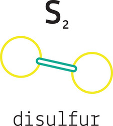 S2 disulfur molecule Royalty Free Vector Image