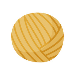 Brown yarn ball cartoon Royalty Free Vector Image