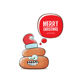 Funny cartoon cool cute brown smiling poo Vector Image