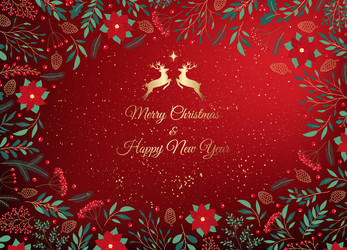 Hand drawn christmas invitation card Royalty Free Vector