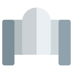 Headrest equipped comfortable wooden headboard Vector Image