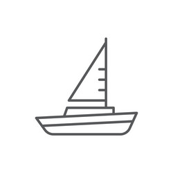 Sailing ship icon symbol isolated on white Vector Image