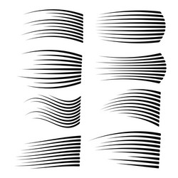 Horizontal speed motion lines fast line Royalty Free Vector