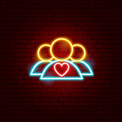 Human resources neon sign Royalty Free Vector Image
