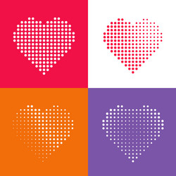 Heart with dotted line and scissors Royalty Free Vector