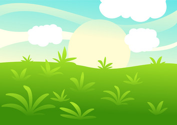 Green landscape background Royalty Free Vector Image