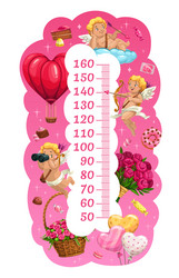 Baby ruler kids growth meter with funny snake Vector Image