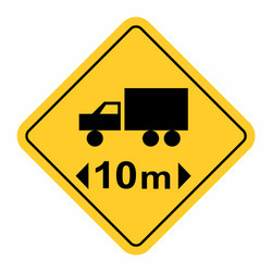 Maximum vehicle length traffic sign Royalty Free Vector