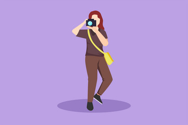 Cartoon flat style drawing happy beautiful Vector Image
