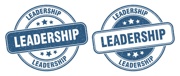 Leadership stamp label round grunge Royalty Free Vector