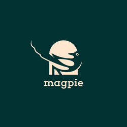 Magpie logo Royalty Free Vector Image - VectorStock
