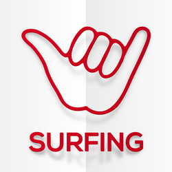 Shaka Sign Outline