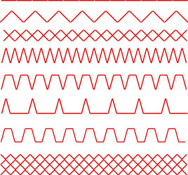 Sewing stitches pattern Royalty Free Vector Image