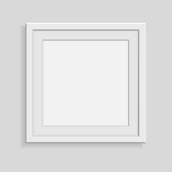 Realistic horizontal blank white picture frame Vector Image