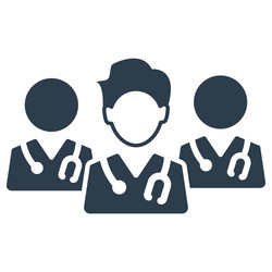 Doctor patient communication icon Royalty Free Vector Image