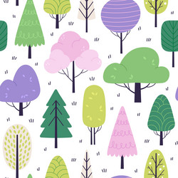 Tree horizontal seamless pattern birch trunks Vector Image