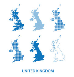 Map of the united kingdom great britain Royalty Free Vector
