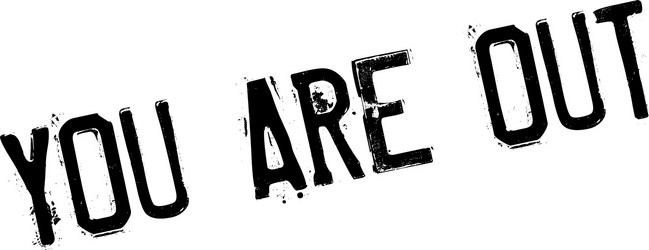 You are out rubber stamp Royalty Free Vector Image