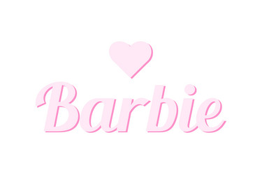 Barbie style pink lettering Royalty Free Vector Image
