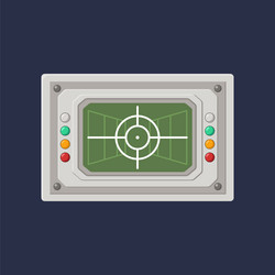 Control panel with target indicator screen Vector Image