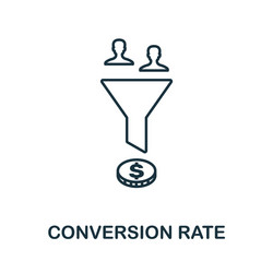 Conversion rate icon simple element from website Vector Image