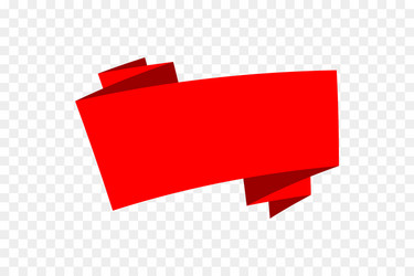 Ribbon banner isolated on transparent background Vector Image