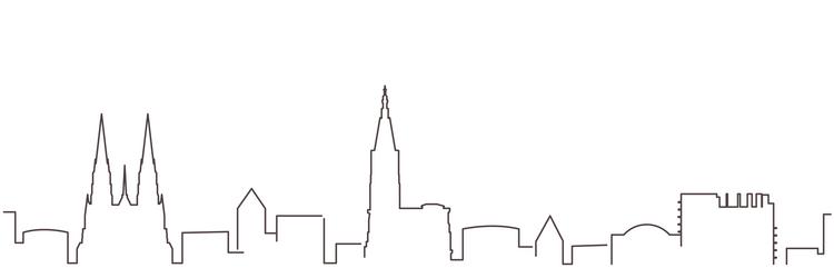 Strasbourg city skyline Royalty Free Vector Image