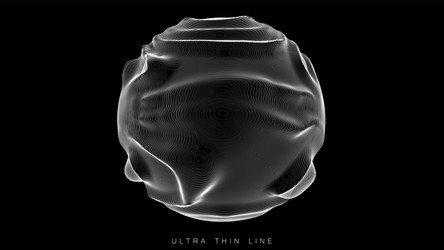 Ultra thin line fluid geometry dynamic Royalty Free Vector