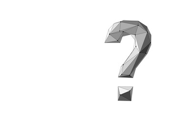 3d cartoon question mark icon online ask test Vector Image
