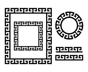 Ancient greek pattern - seamless set Royalty Free Vector