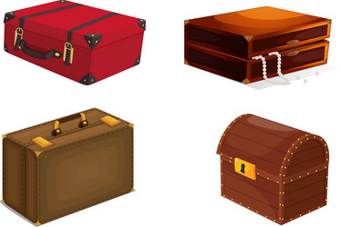Open suitcase 3d icon Royalty Free Vector Image