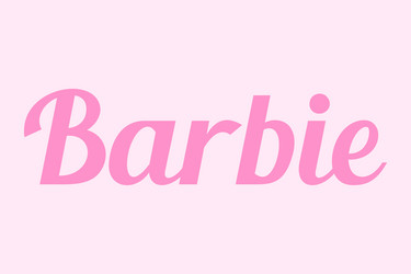 Barbie style pink lettering Royalty Free Vector Image