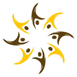 Colorful circle united community logo Royalty Free Vector