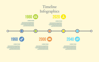 Colorful timeline infographics Royalty Free Vector Image