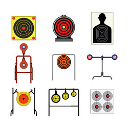 Game shooting target cartoon Royalty Free Vector Image