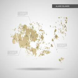 Golden map of anguilla islands Royalty Free Vector Image