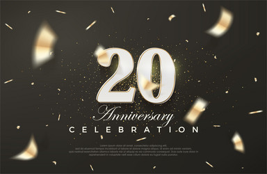 20th anniversary design premium background Vector Image