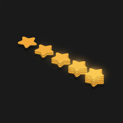 Five-star rating 3d pack isometric Royalty Free Vector Image