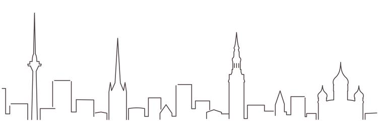 Tallinn skyline colorful poster Royalty Free Vector Image