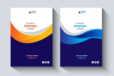 Business Proposal Cover Template Royalty Free Vector Image
