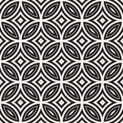 Seamless geometric rounded lines pattern Vector Image