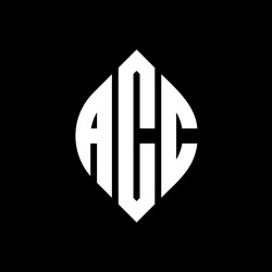 Acc circle letter logo design Royalty Free Vector Image