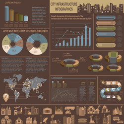 City infrastructure infographics Royalty Free Vector Image